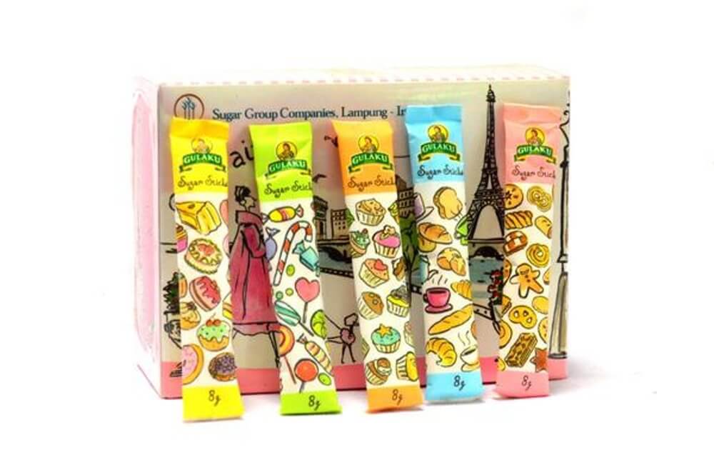 Packing Gula Stick Dengan Desain Ciamik, Semakin Menarik